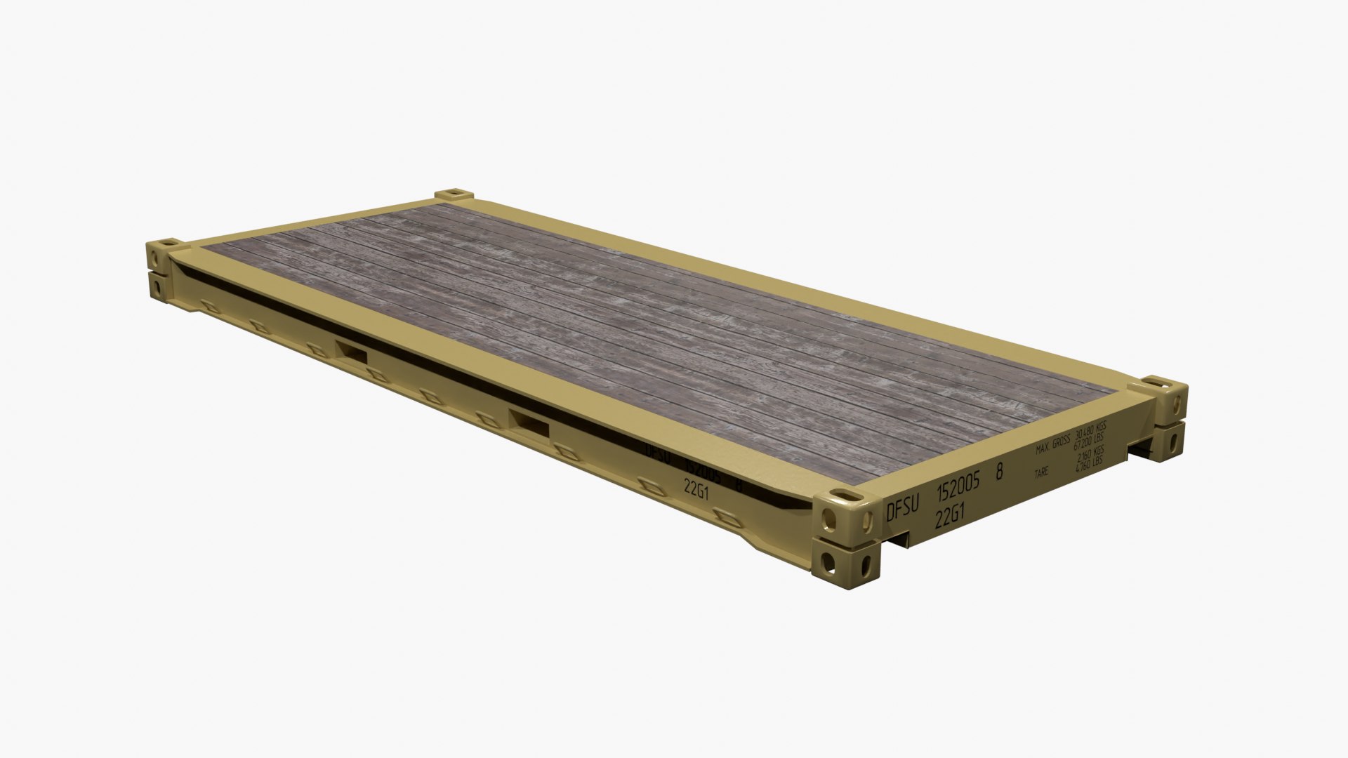 3D Model Container 20ft Platform - TurboSquid 2009928