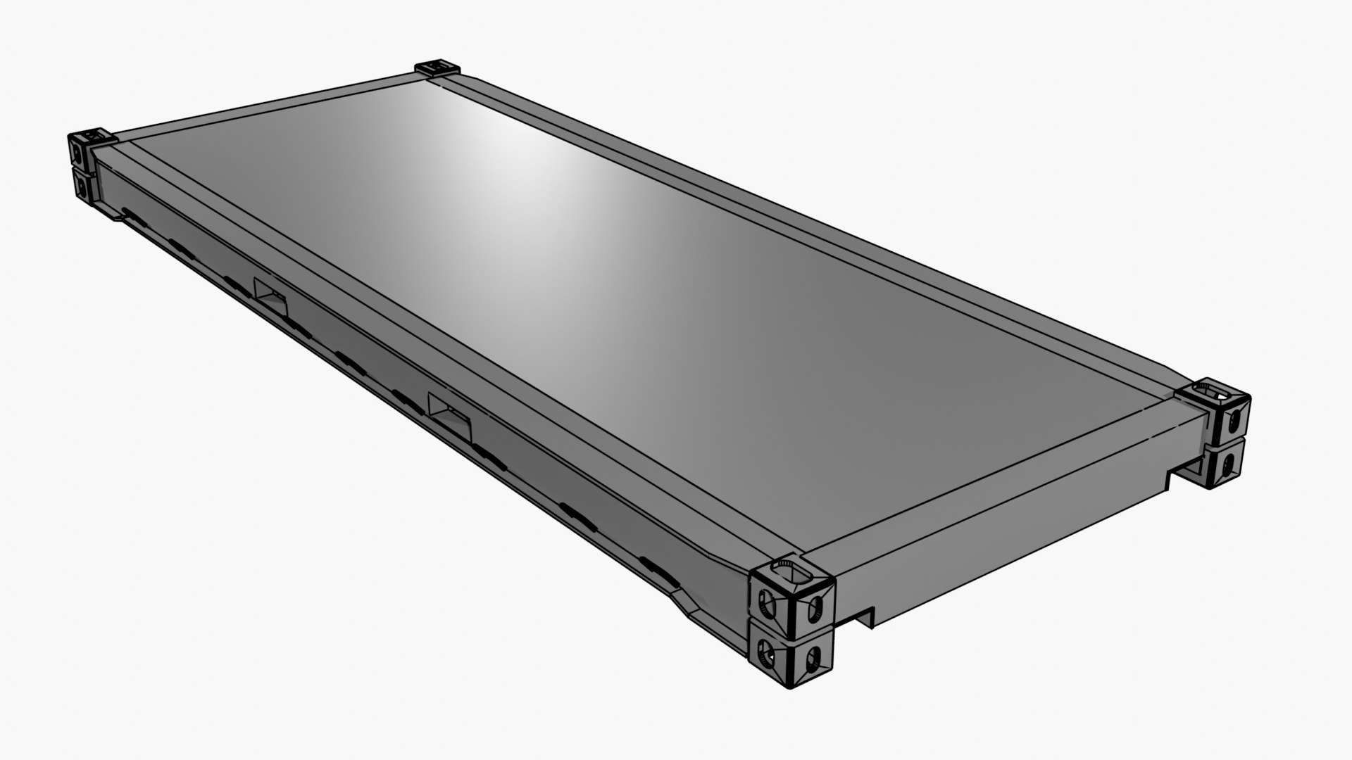 3D Model Container 20ft Platform - TurboSquid 2009928