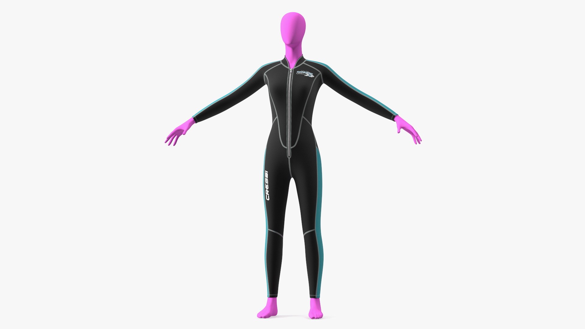 3D Woman Wetsuit Cressi Full Version - TurboSquid 2235607