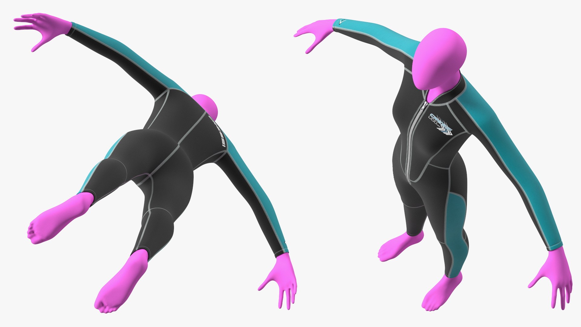 3D Woman Wetsuit Cressi Full Version - TurboSquid 2235607