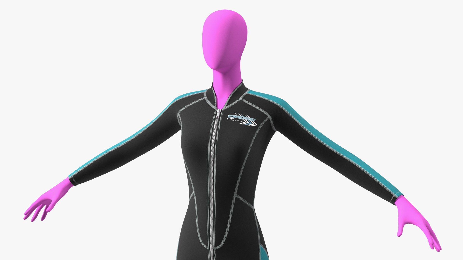 3D Woman Wetsuit Cressi Full Version - TurboSquid 2235607