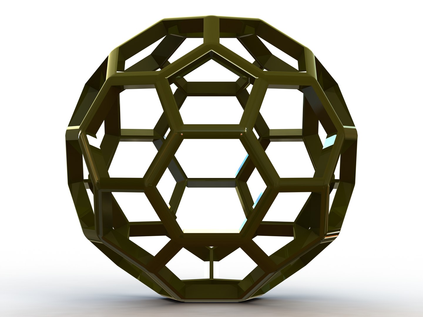 3D model Wireframe Shape Truncated Icosahedron - TurboSquid 2176013