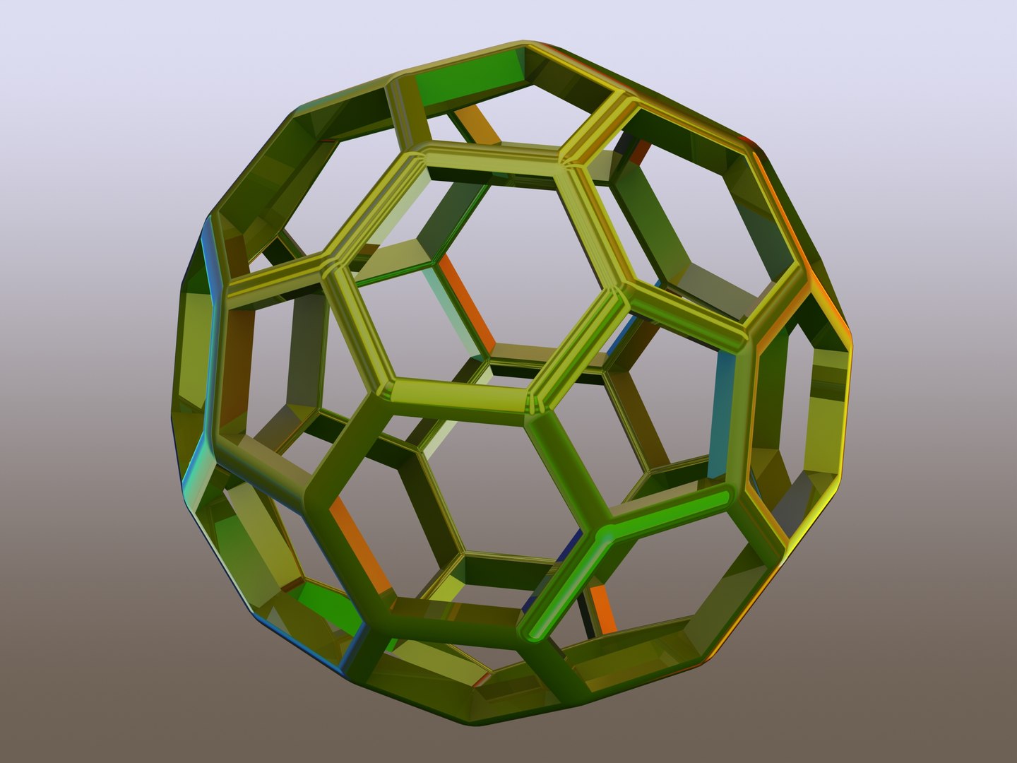3D model Wireframe Shape Truncated Icosahedron - TurboSquid 2176013