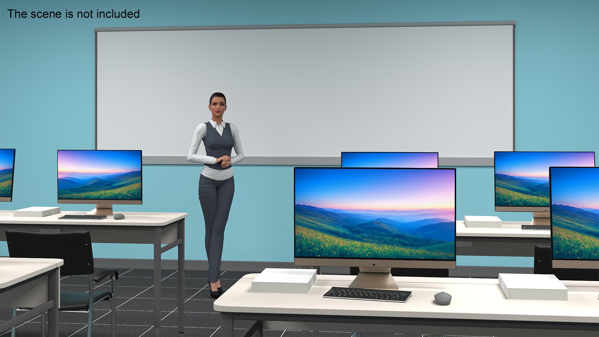 3D Model Computer Lab Classroom - TurboSquid 2376423