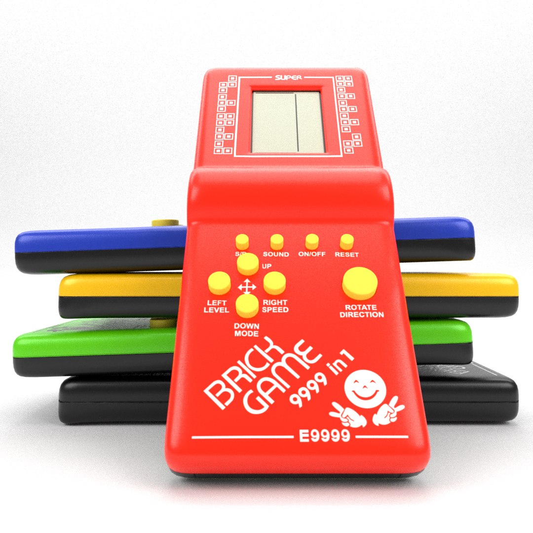 3D brick console videogame - TurboSquid 1422727