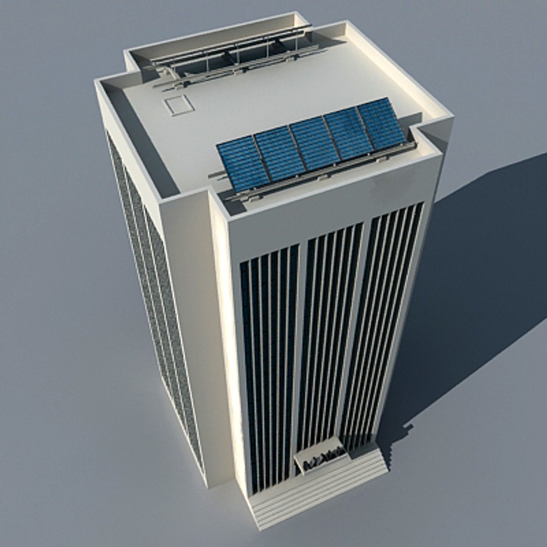 Skyscraper Solar Panel 3d Model