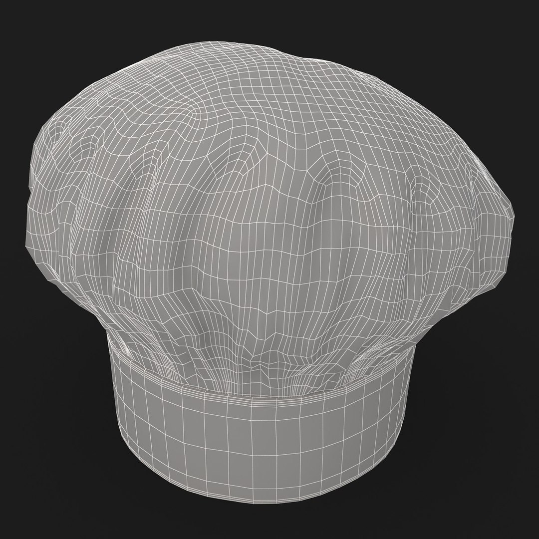 3d realistic chef hat 05