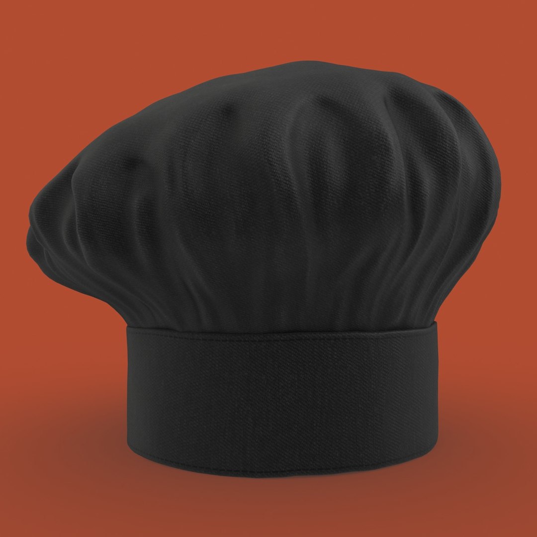 3d realistic chef hat 05
