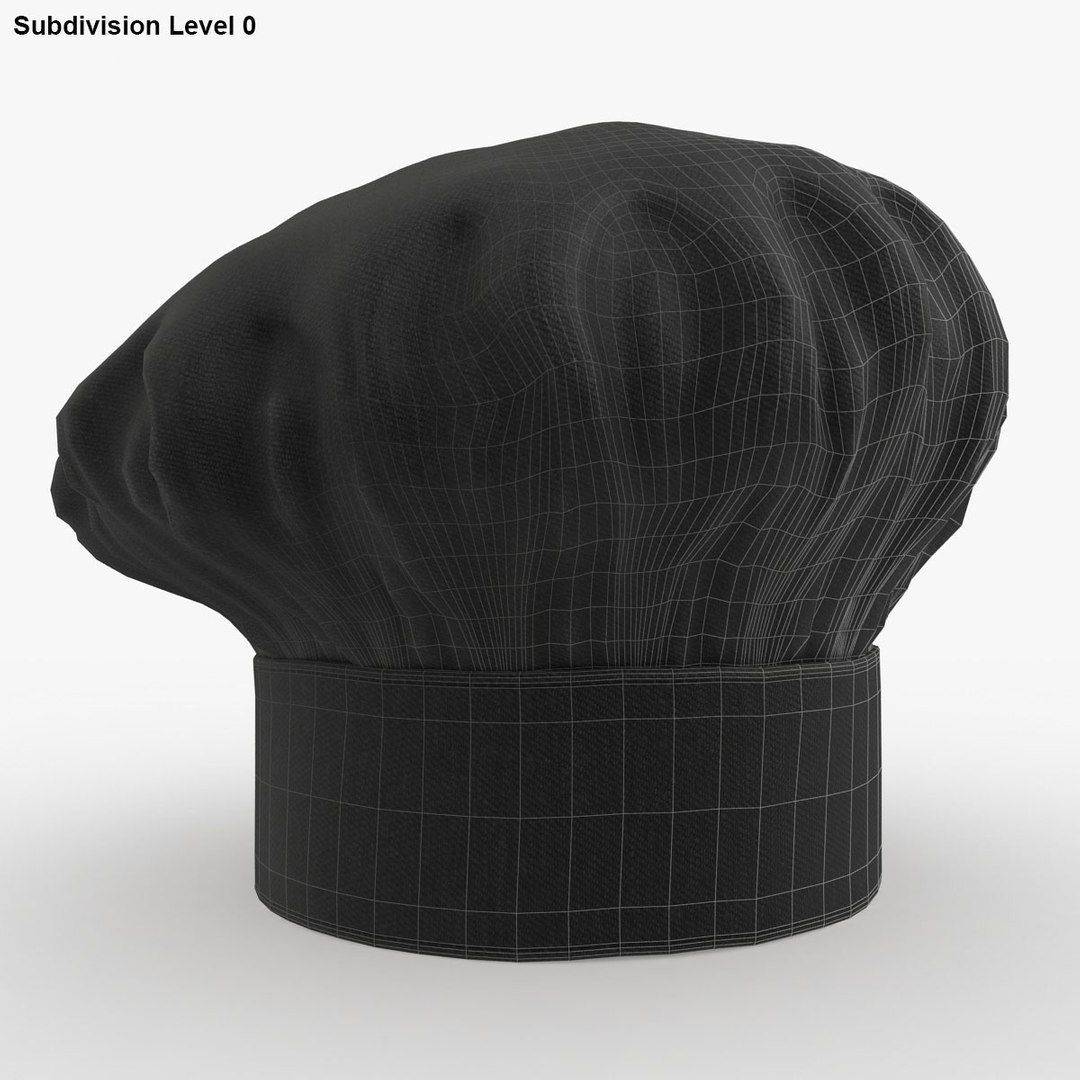 3d realistic chef hat 05