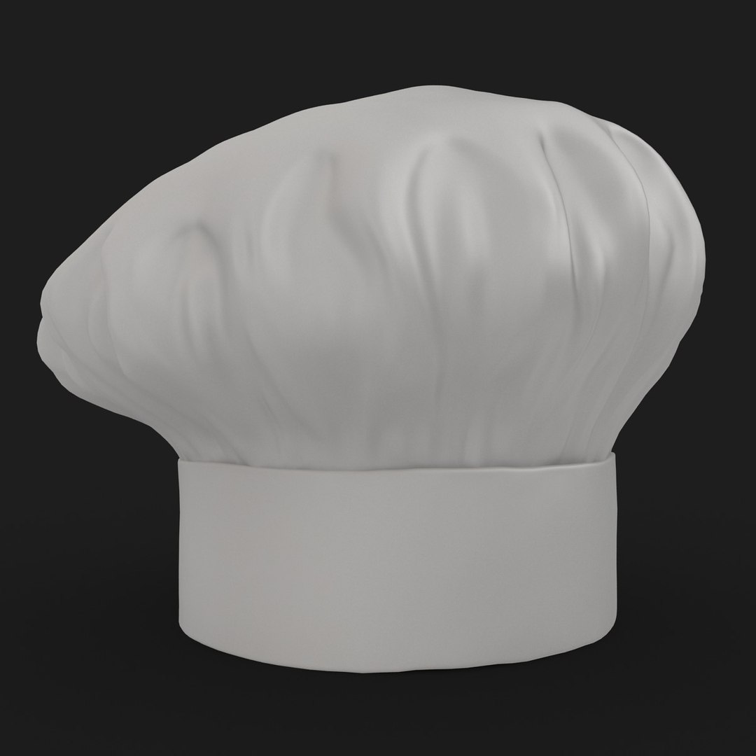 3d realistic chef hat 05