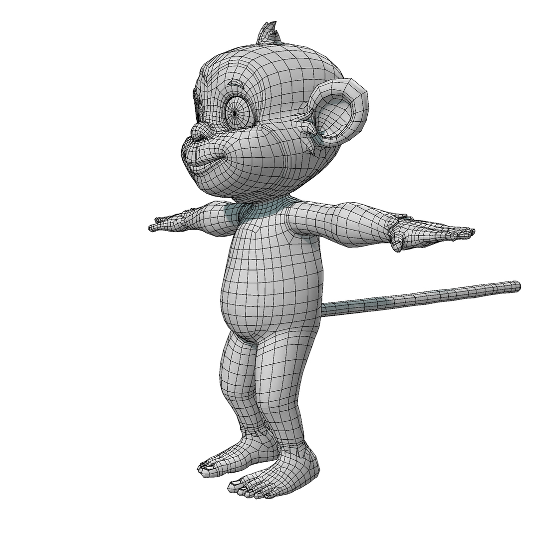 Cartoon monkey 3D model - TurboSquid 1275551