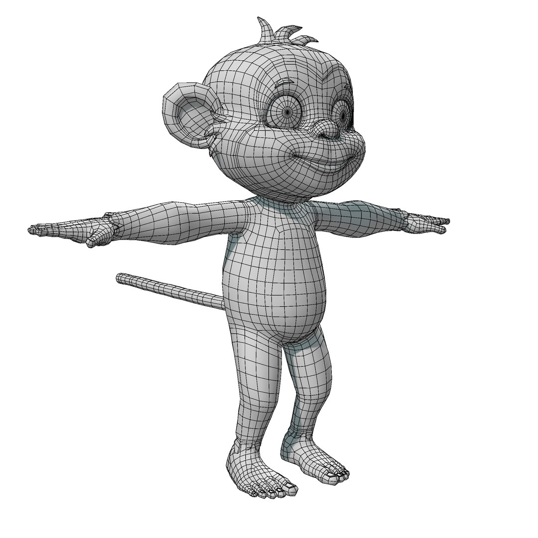 Cartoon monkey 3D model - TurboSquid 1275551
