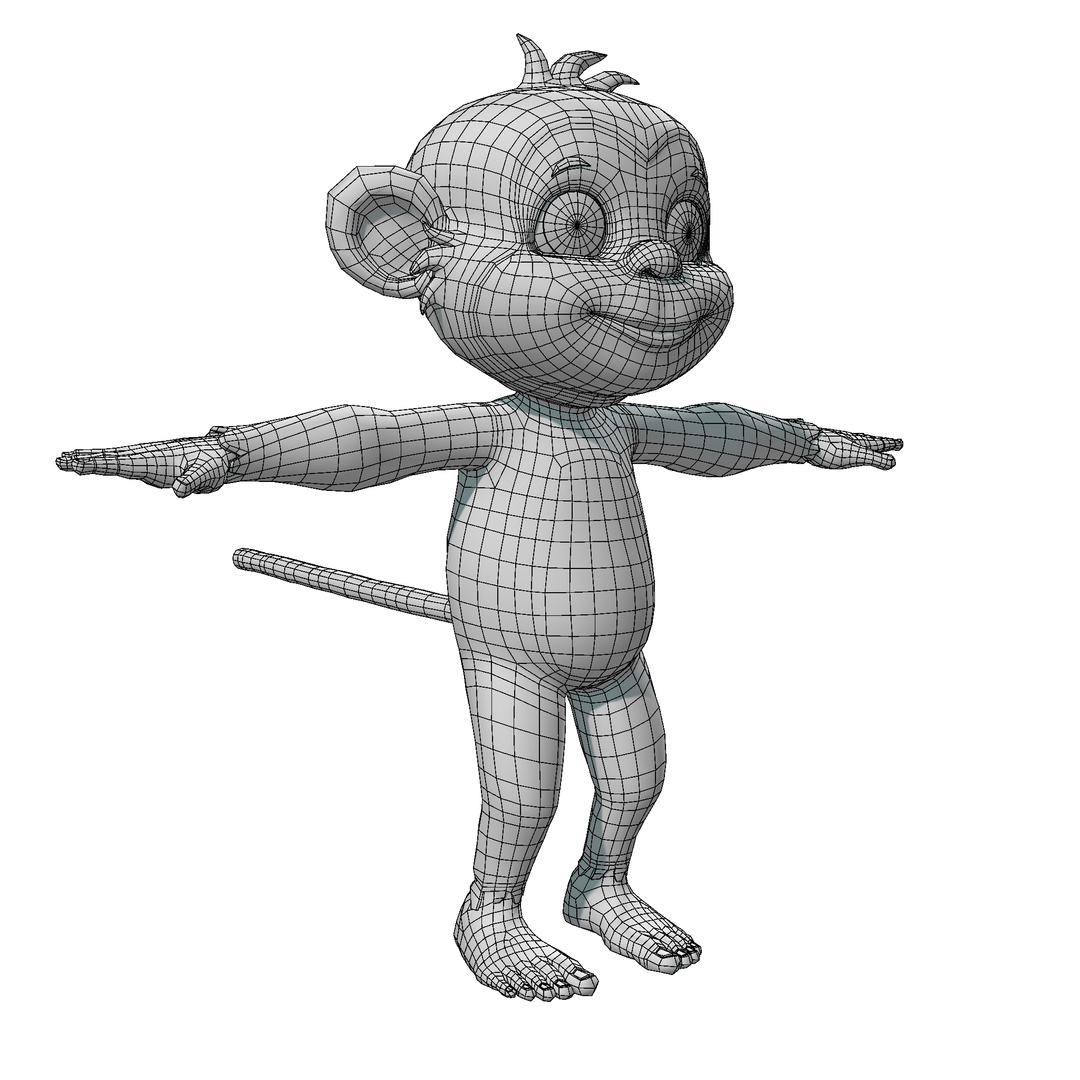 Cartoon monkey 3D model - TurboSquid 1275551