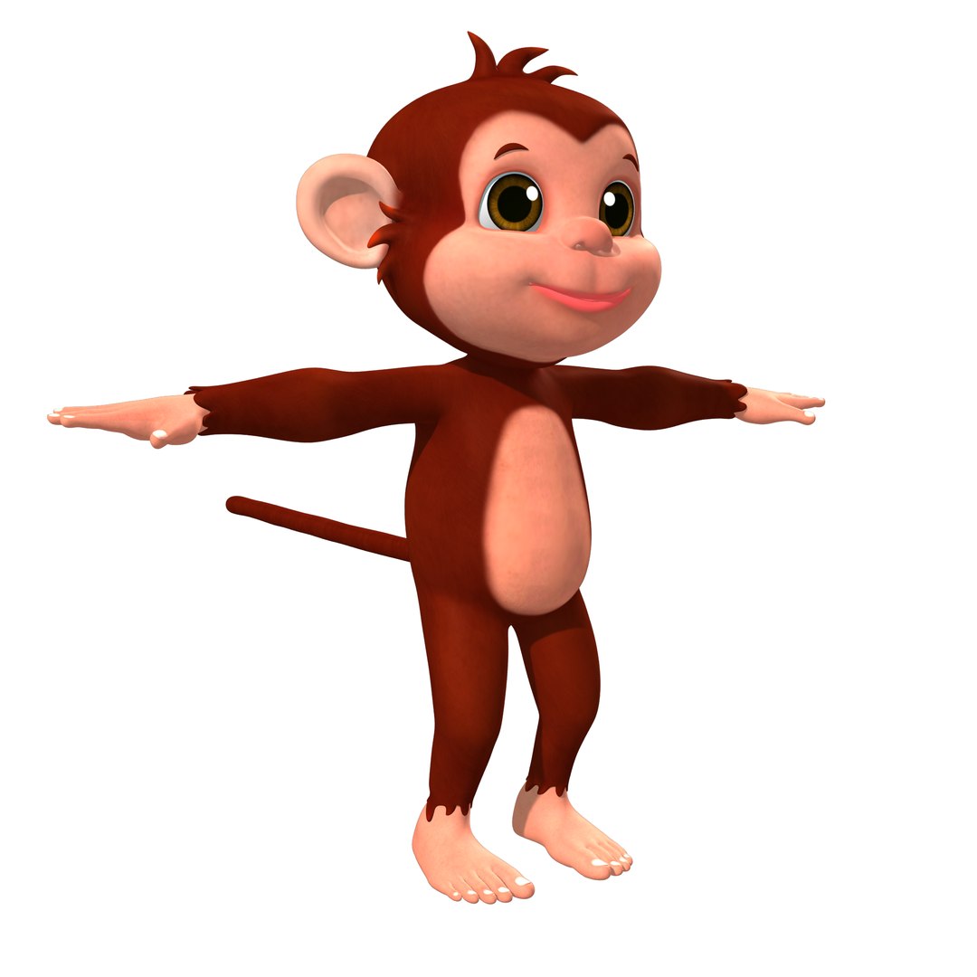 Cartoon monkey 3D model - TurboSquid 1275551