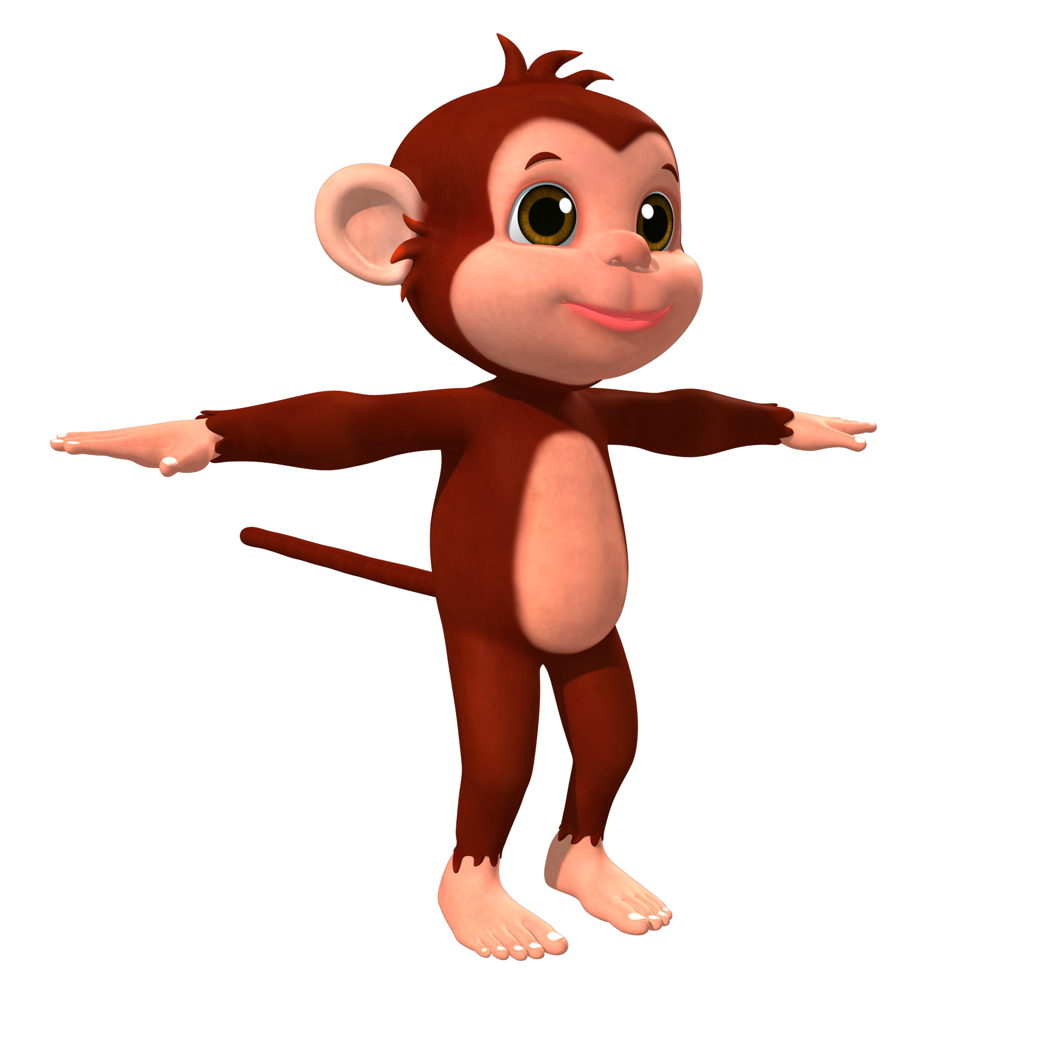 Cartoon monkey 3D model - TurboSquid 1275551
