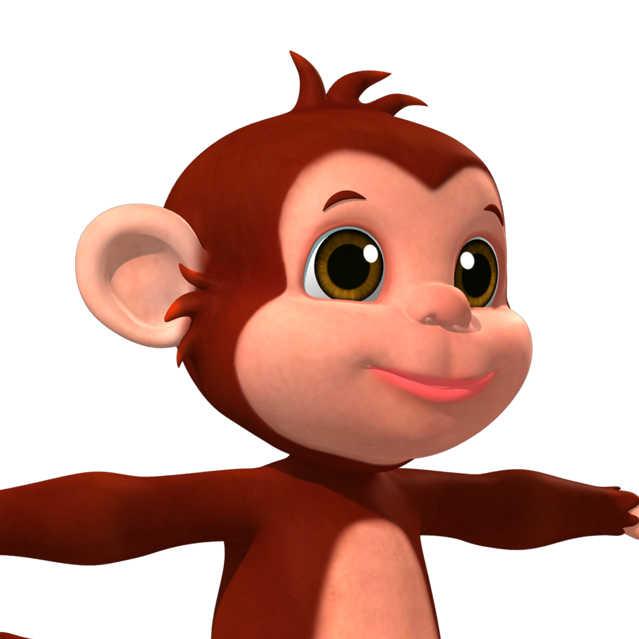 Cartoon monkey 3D model - TurboSquid 1275551