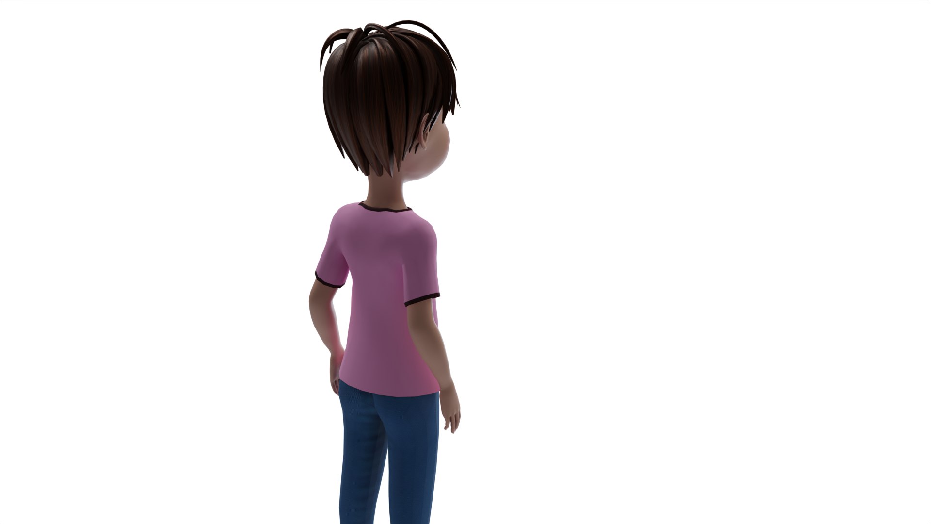 Cartoon Boy Teen Rigged and Animated in Blender with Unity 3D model ...