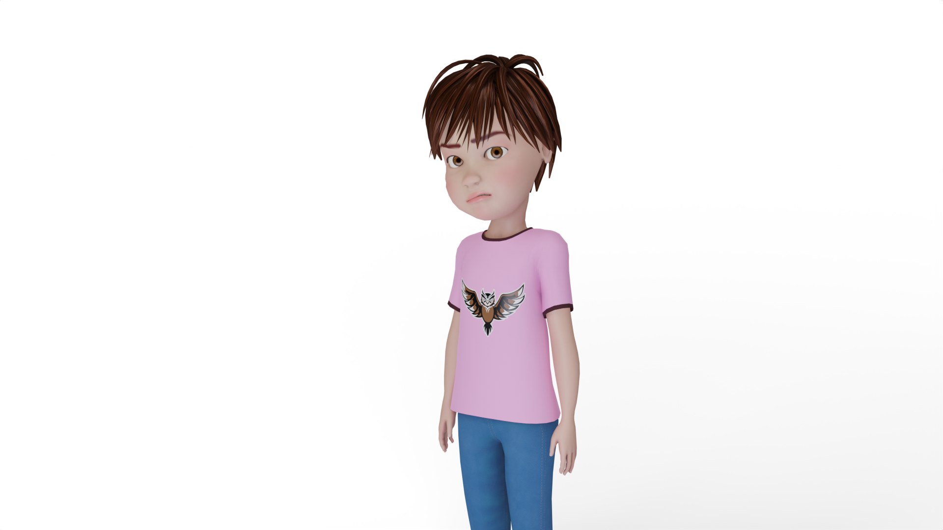 Cartoon Boy Teen Rigged and Animated in Blender with Unity 3D model ...