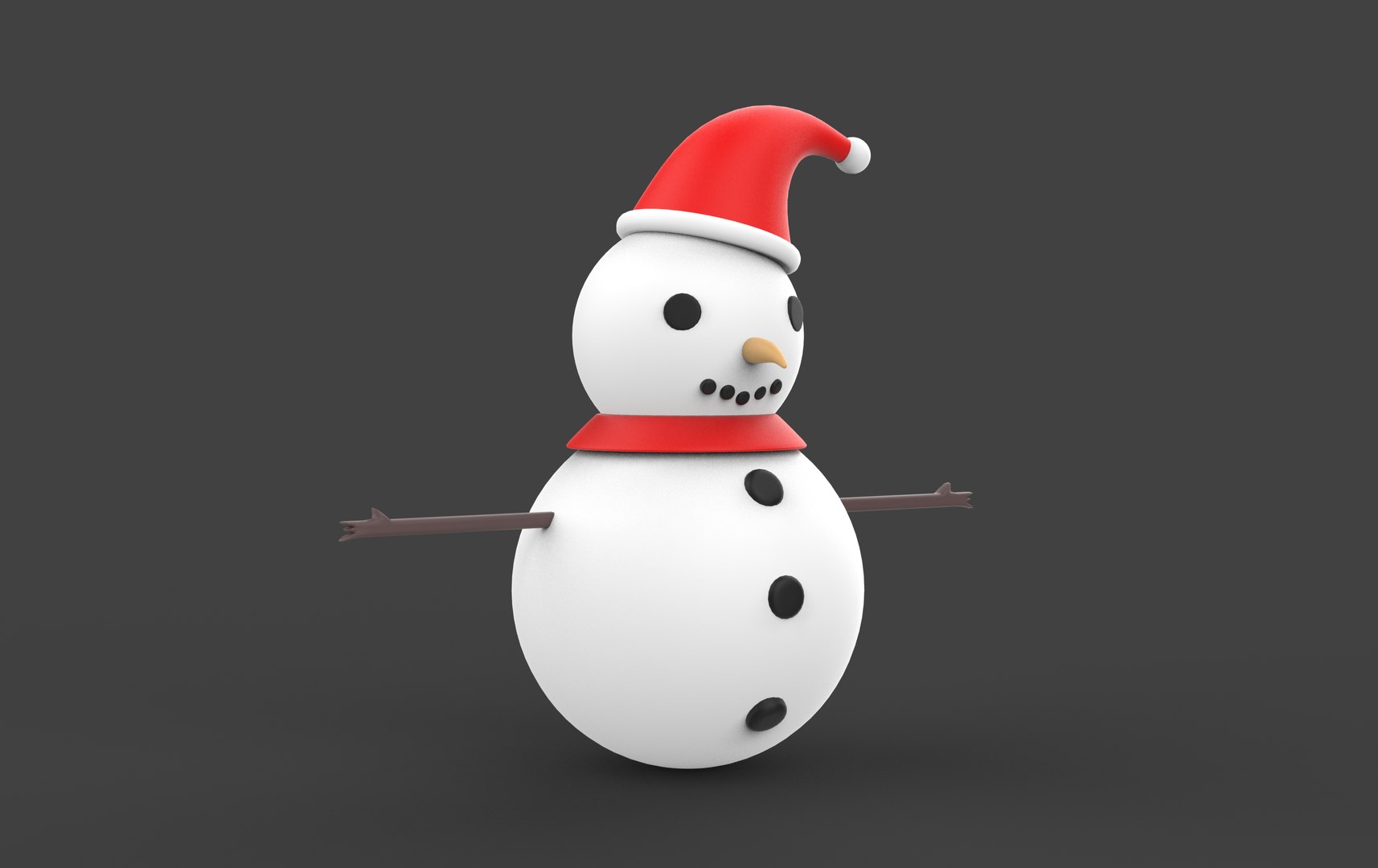 3D Snowman 3D Model - TurboSquid 2360318