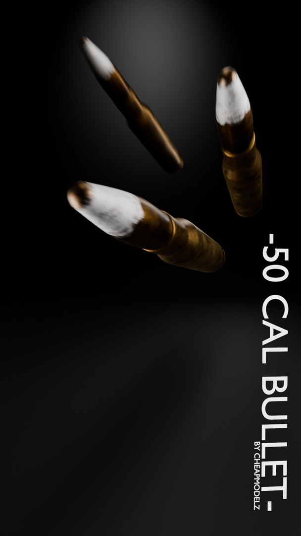 Realistic 50 CAL Bullet By Cheapmodelz - Cinematic Effect- 3D Model ...