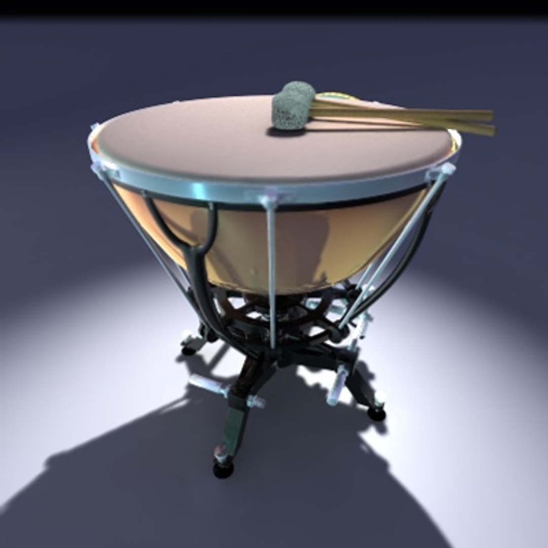 3d model timpani orchestral instrument