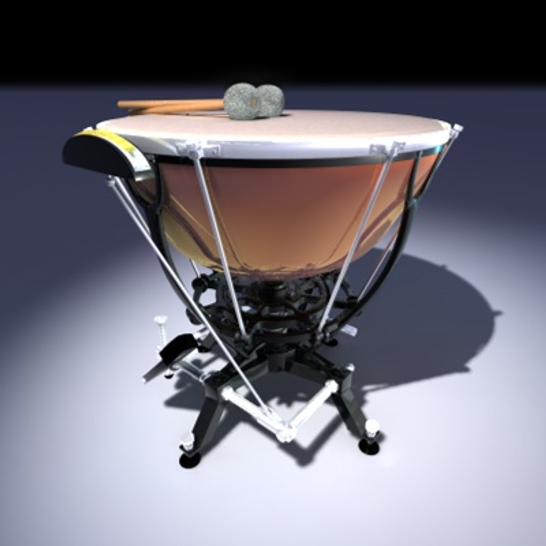 3d model timpani orchestral instrument