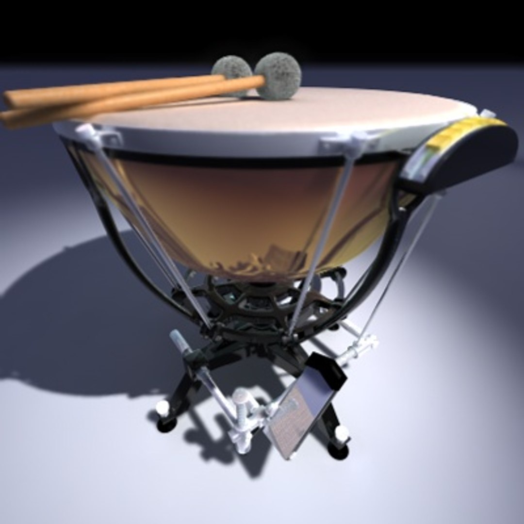 3d model timpani orchestral instrument