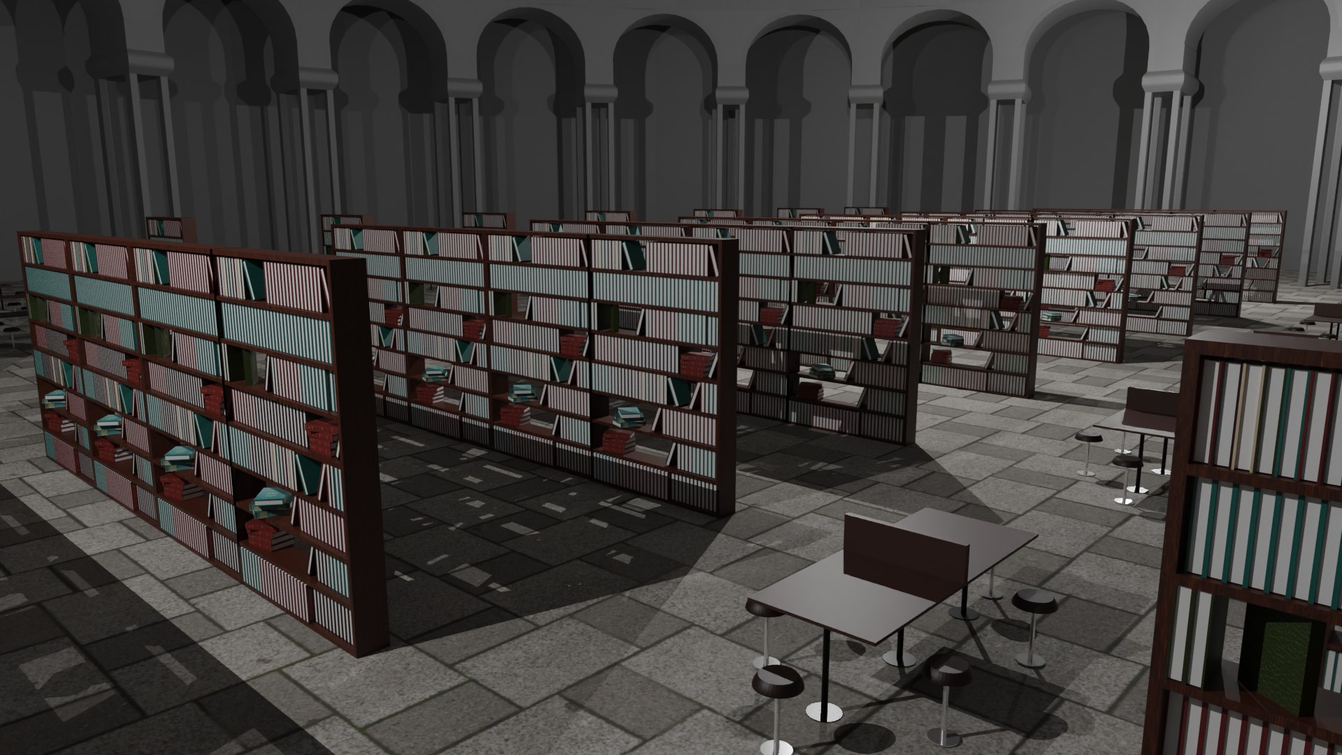 Library Interior 3D Model - TurboSquid 2132149