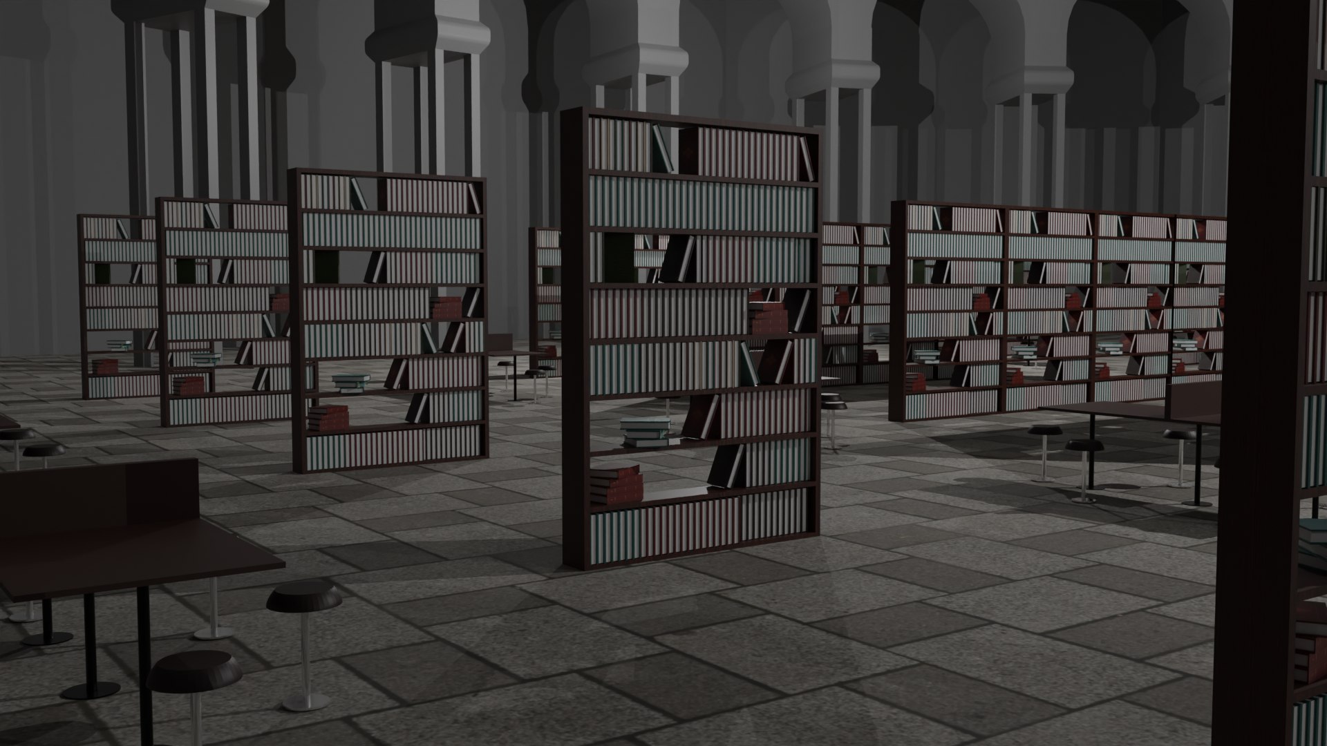 Library Interior 3D Model - TurboSquid 2132149