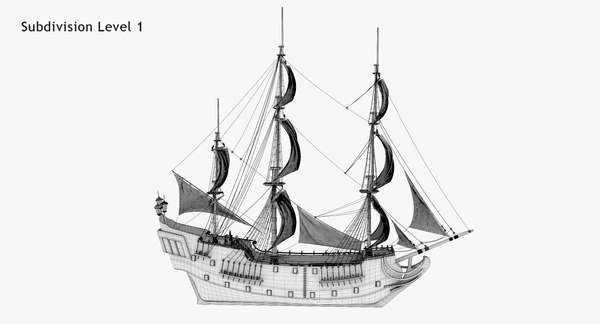 modelo 3d Nave perla negra - TurboSquid 1274809