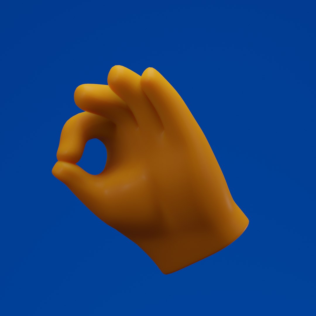 3D Ok Hand Symbol - TurboSquid 1625877