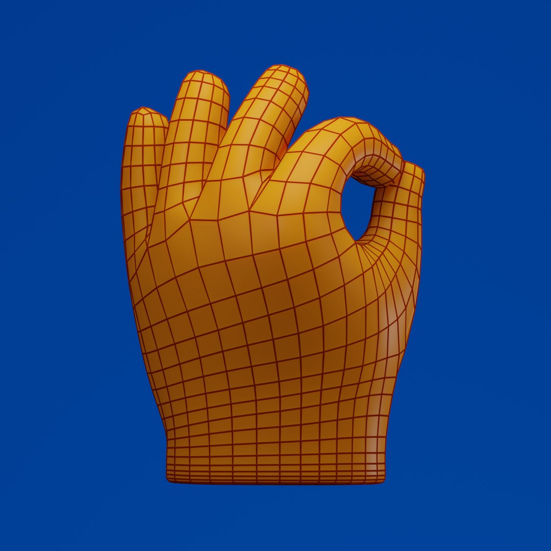 3D Ok Hand Symbol - TurboSquid 1625877