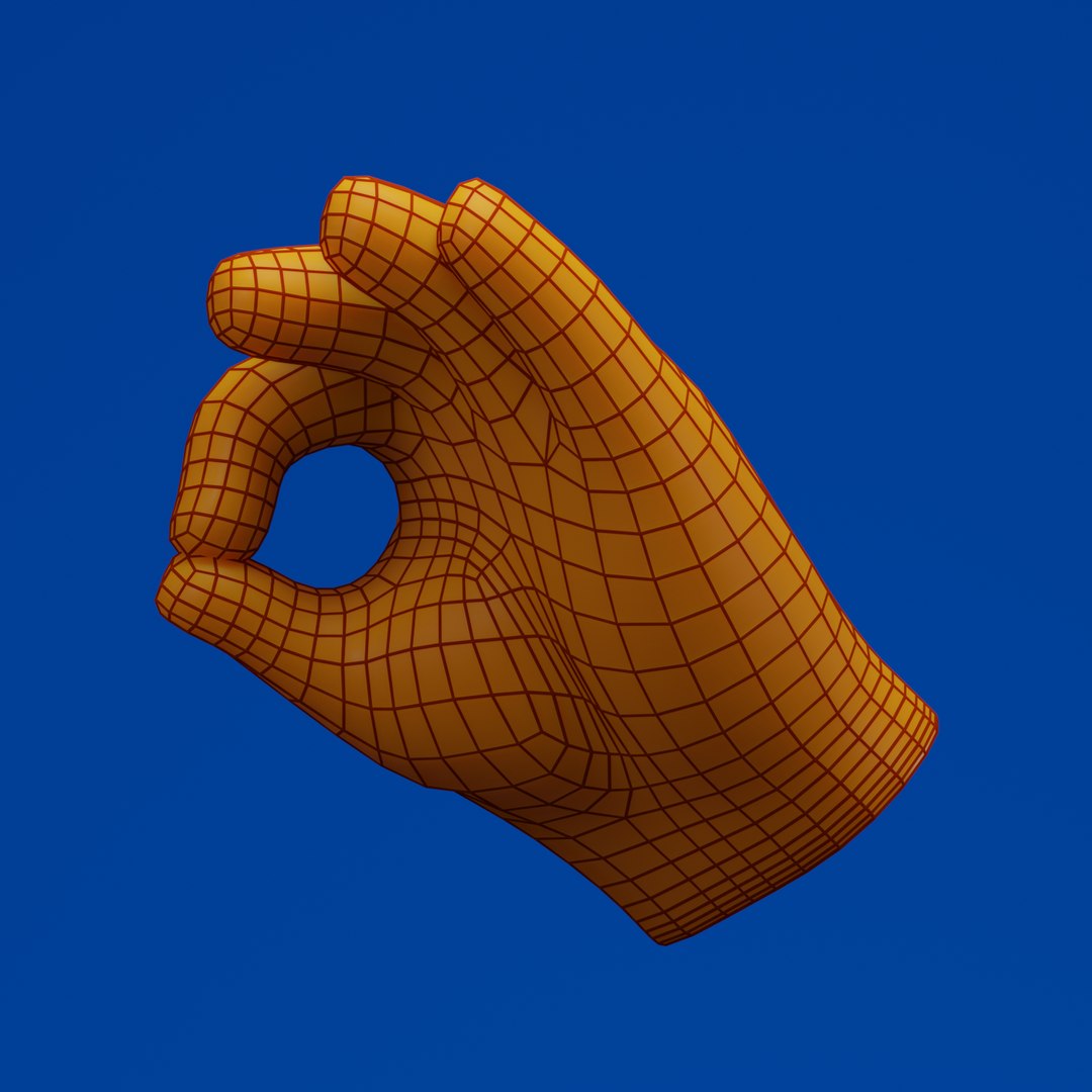 3D Ok Hand Symbol - TurboSquid 1625877