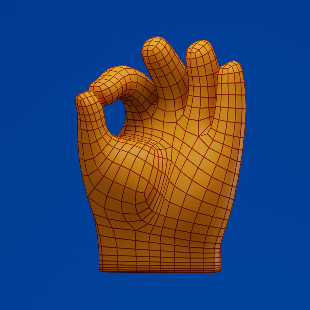 3D Ok Hand Symbol - TurboSquid 1625877