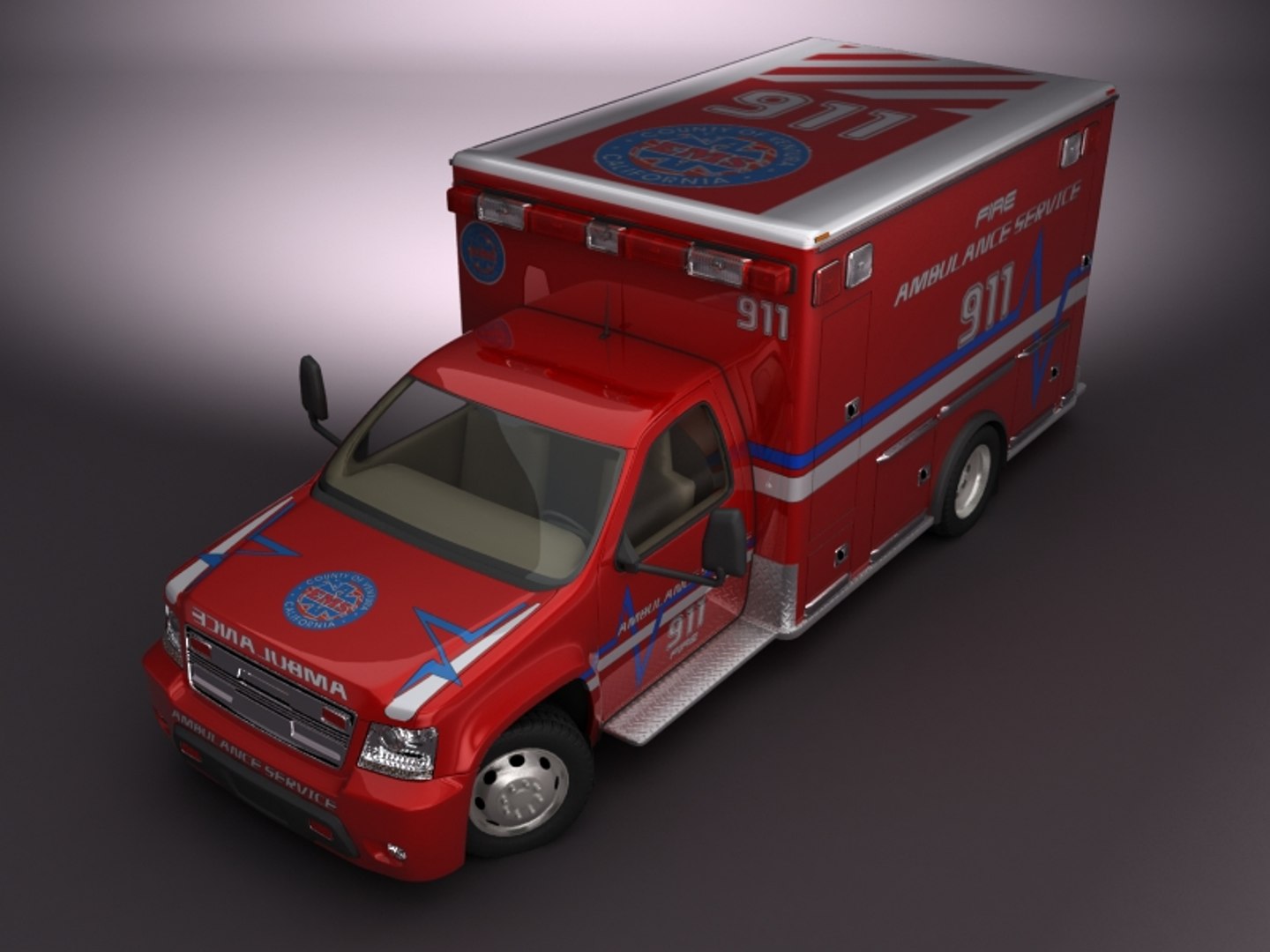 Emergency Ambulance Concept Truck 3d Model