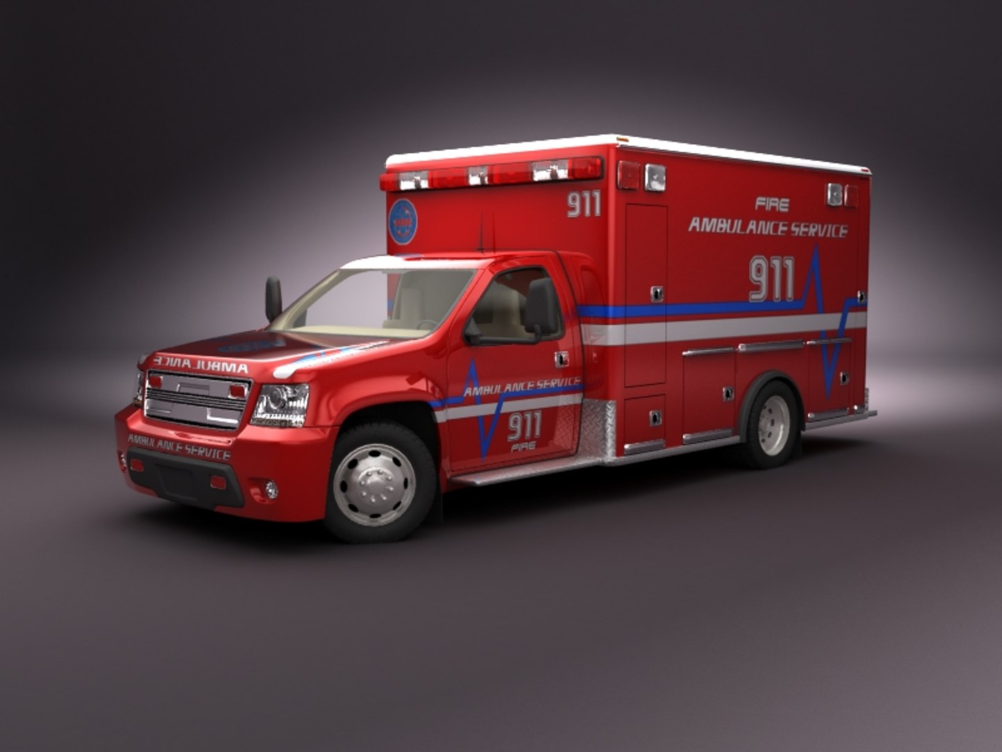 Emergency Ambulance Concept Truck 3d Model