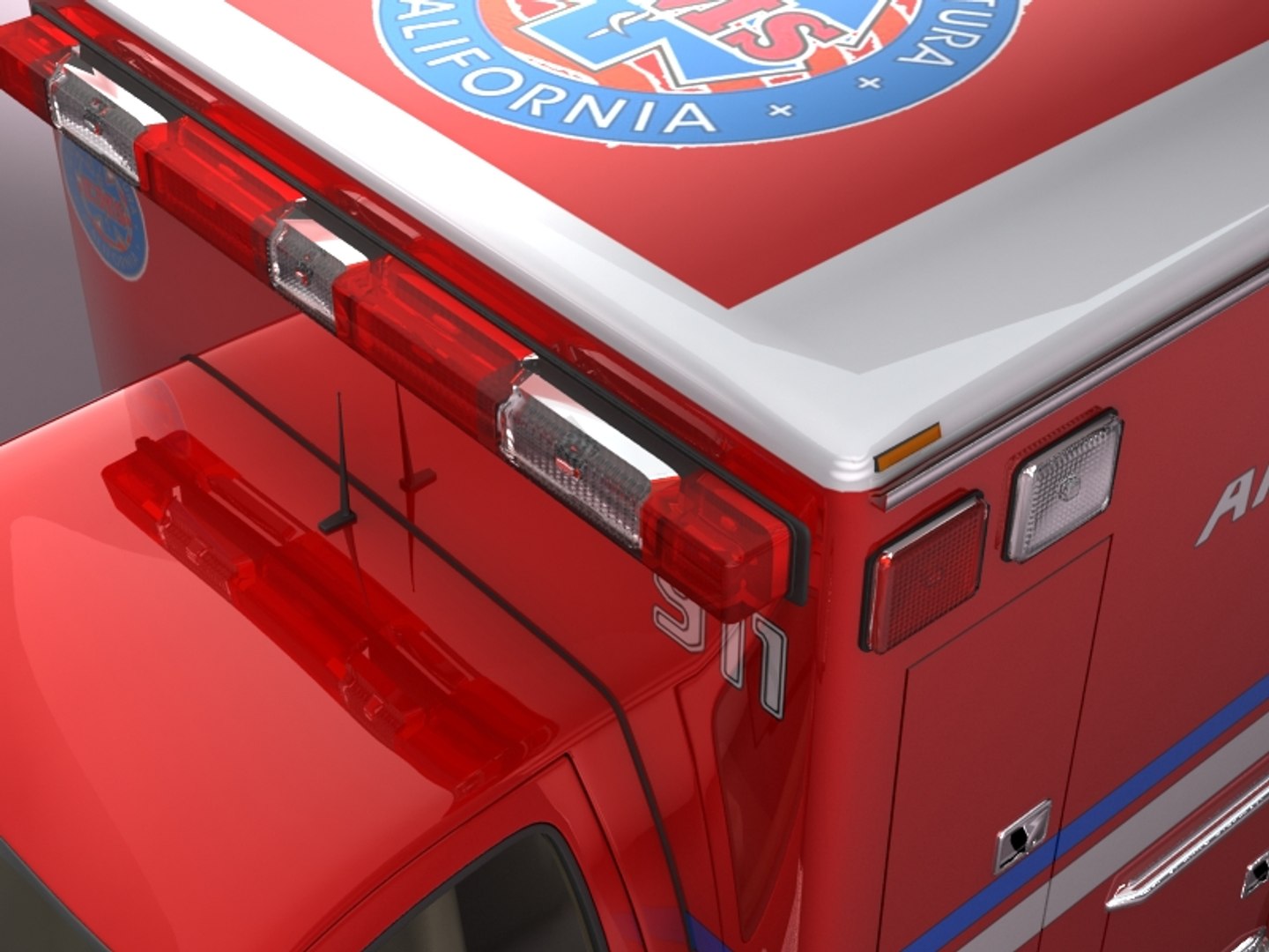 Emergency Ambulance Concept Truck 3d Model