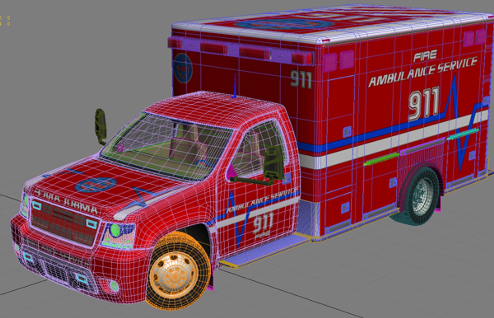 Emergency Ambulance Concept Truck 3d Model