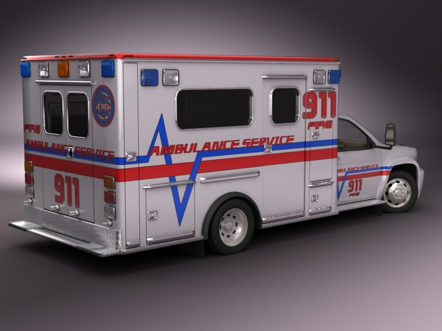 Emergency Ambulance Concept Truck 3d Model