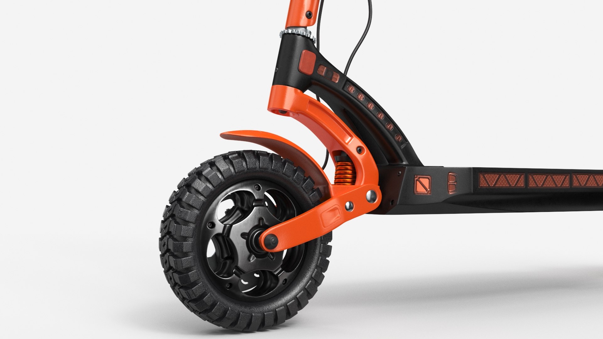 3D Model E-Scooter Offroad Orange - PBR - TurboSquid 2148774