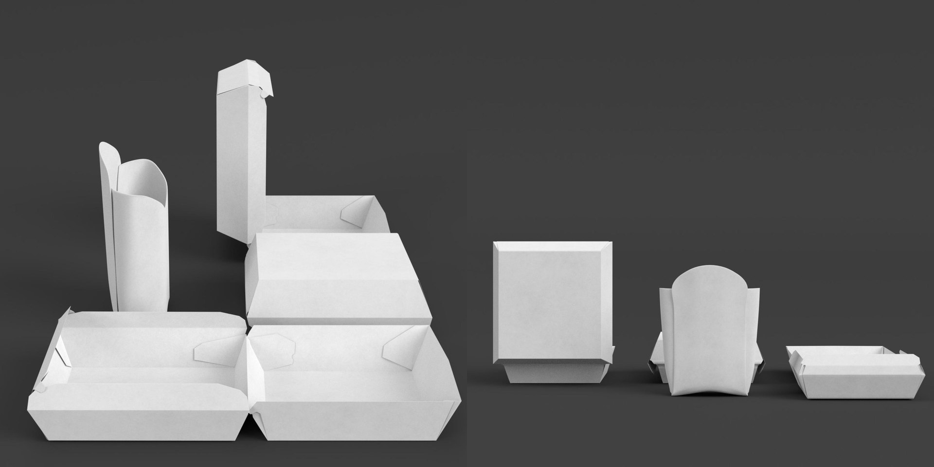 Fast Food Packages Model - TurboSquid 1442315