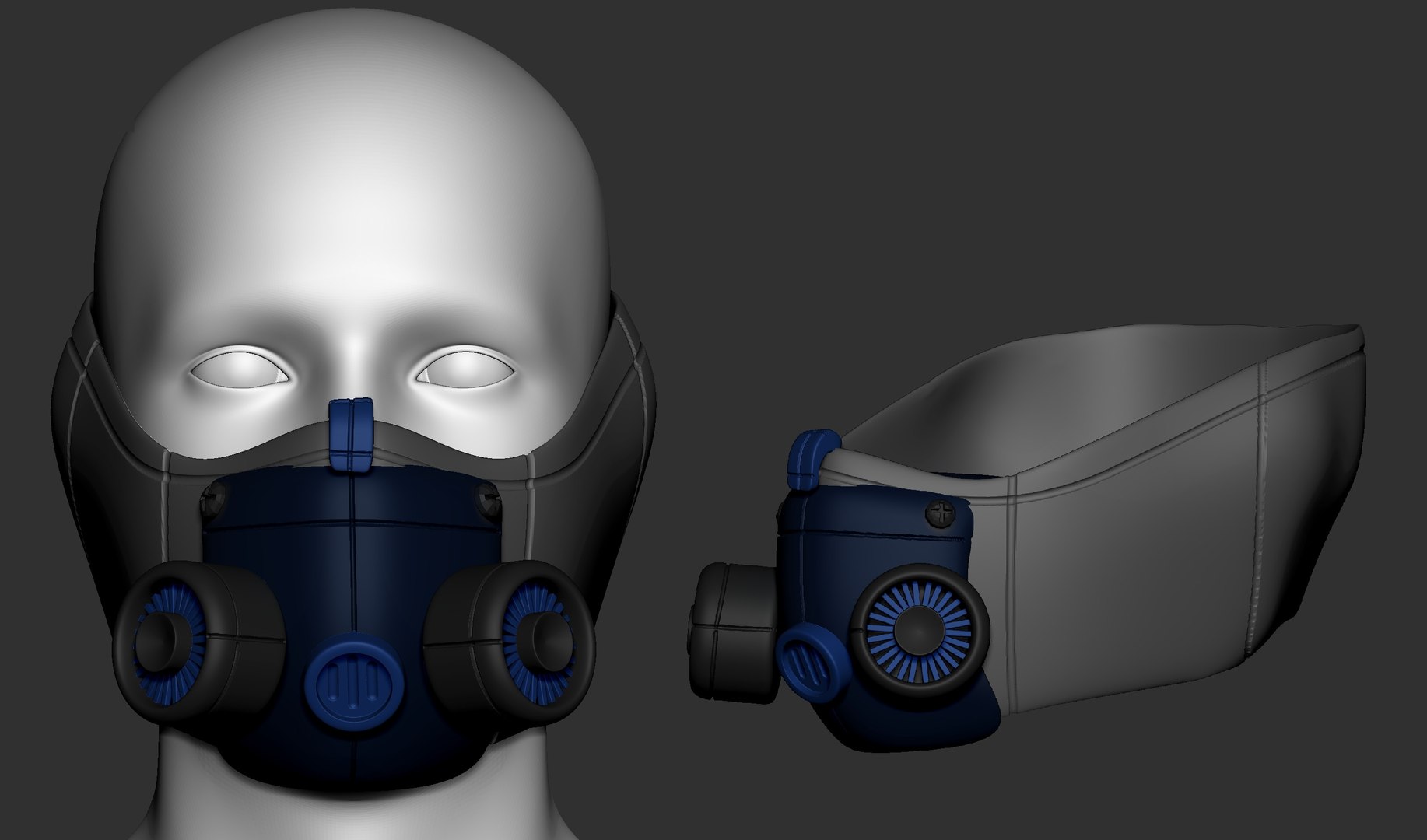 3D gas mask sculpt printable - TurboSquid 1594758