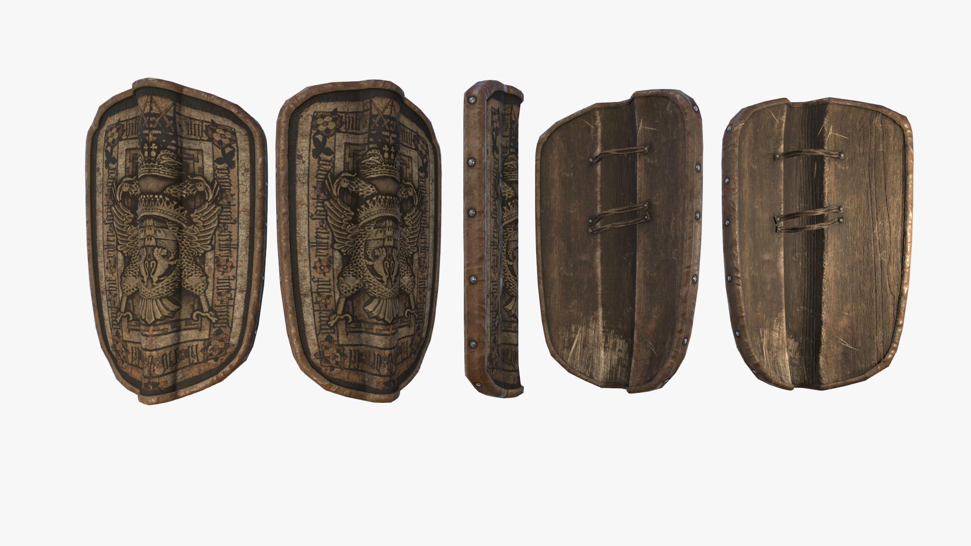 Fantasy Shield RPG Pavise Parma Roman Lenticular Round Viking Heater ...