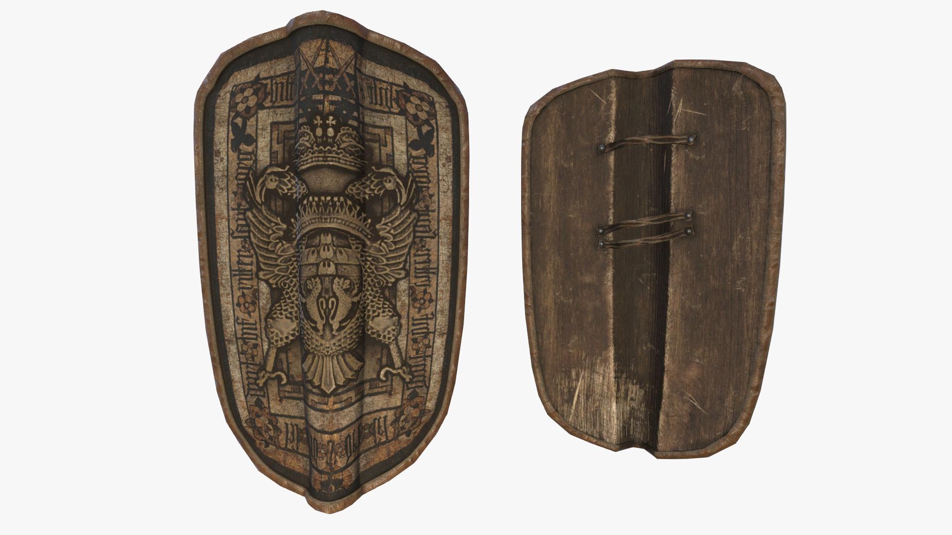 Fantasy Shield RPG Pavise Parma Roman Lenticular Round Viking Heater ...