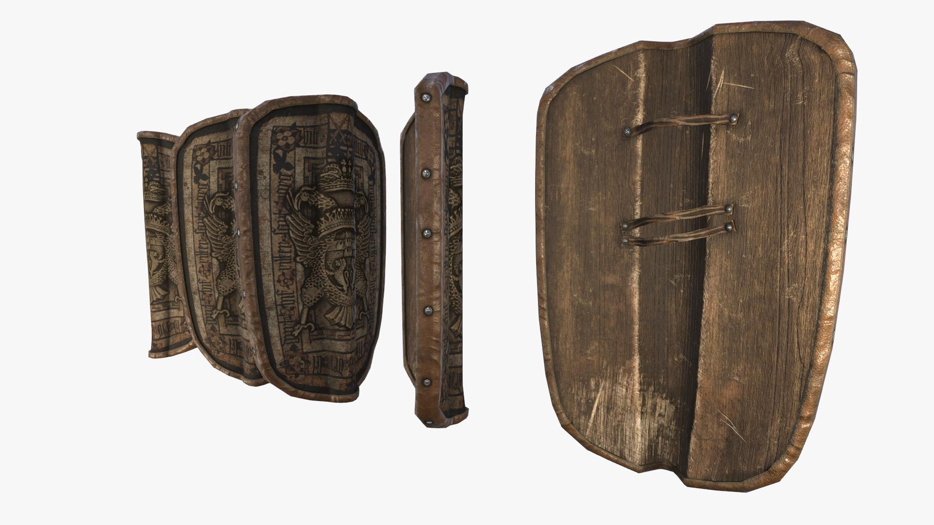 Fantasy Shield RPG Pavise Parma Roman Lenticular Round Viking Heater ...