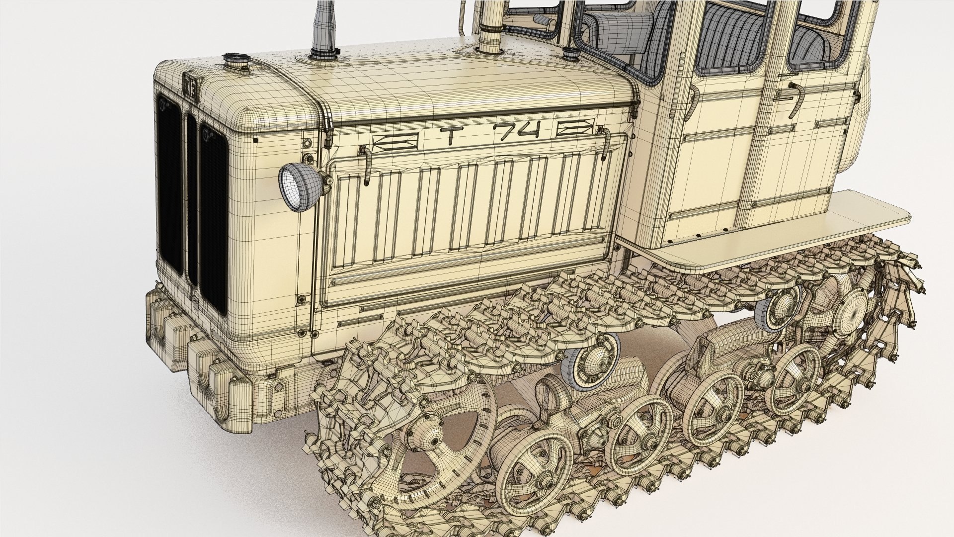 3D Bulldozer Dt-74 Dt - TurboSquid 1529248