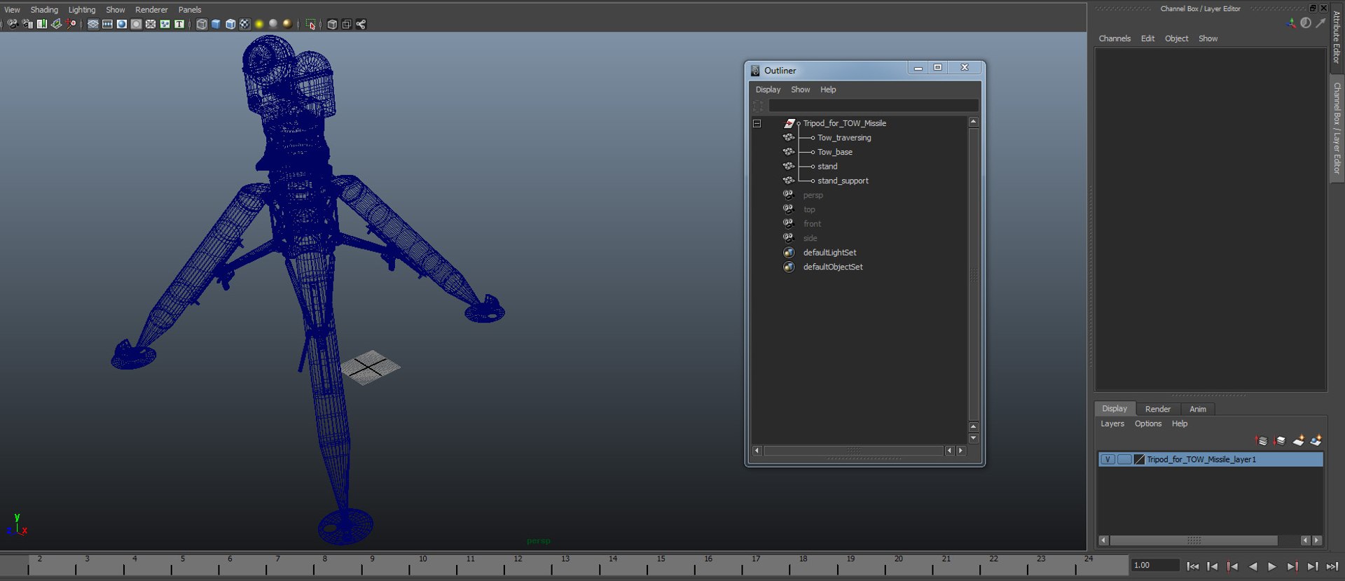 3d Tripod Tow Missile