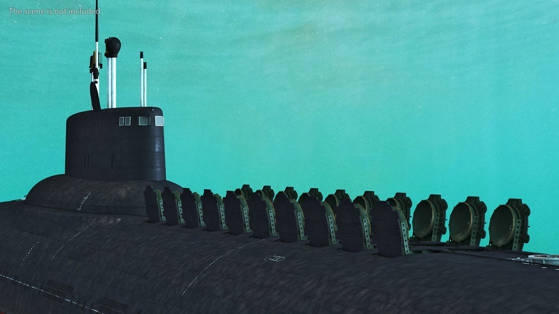 3D Akula Project 941 Typhoon Class Ballistic Missile Submarine Rigged ...