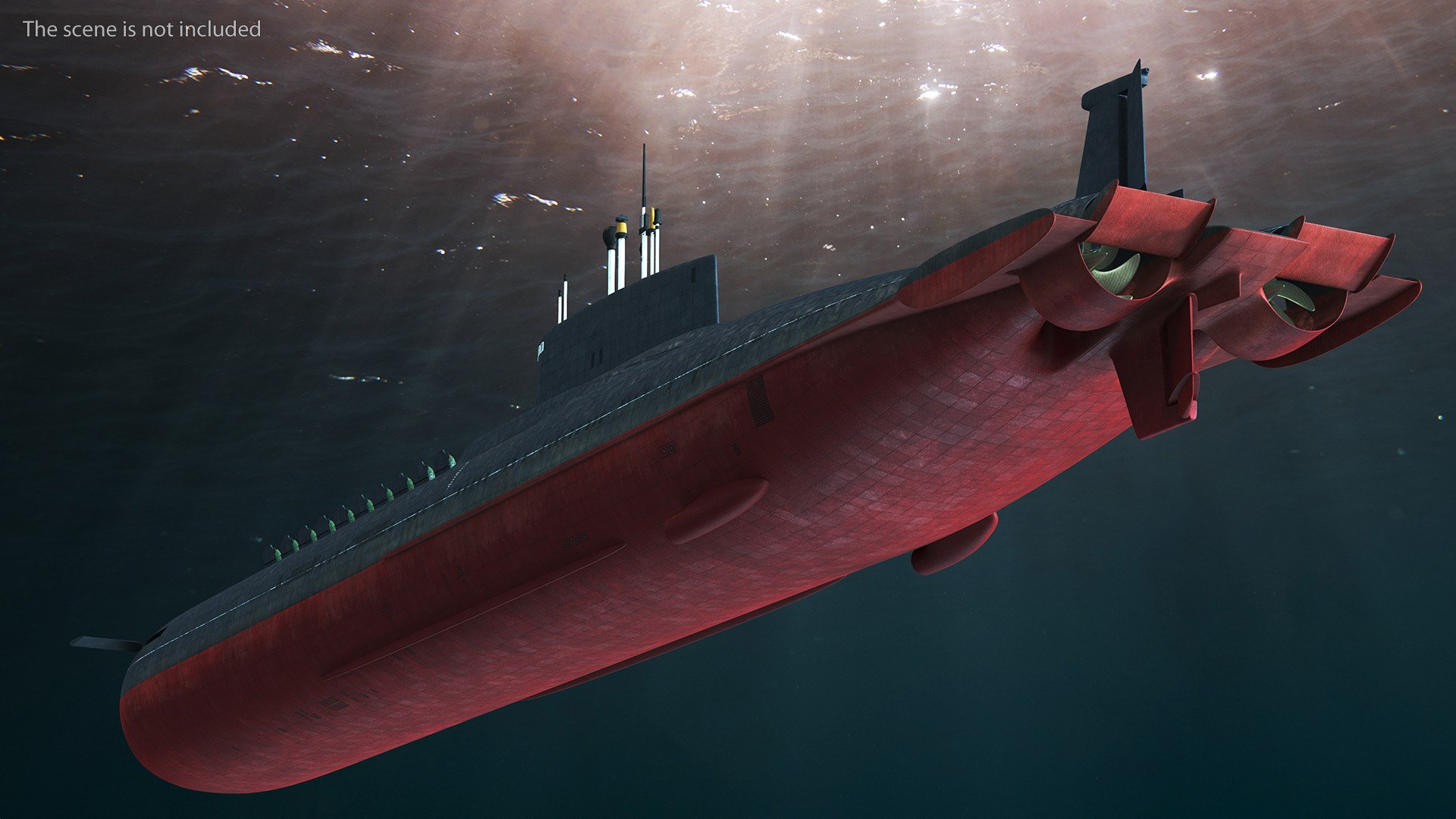 3D Akula Project 941 Typhoon Class Ballistic Missile Submarine Rigged - TurboSquid 2061513