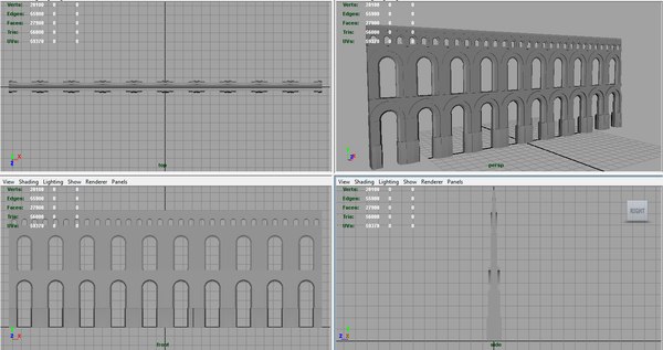 Aqueduct model - TurboSquid 1264071